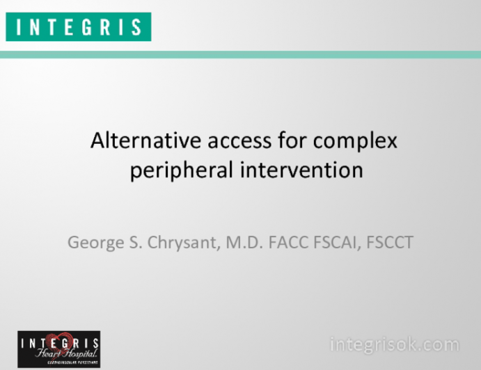 Alternative access for complexv peripheral intervention | tctmd.com